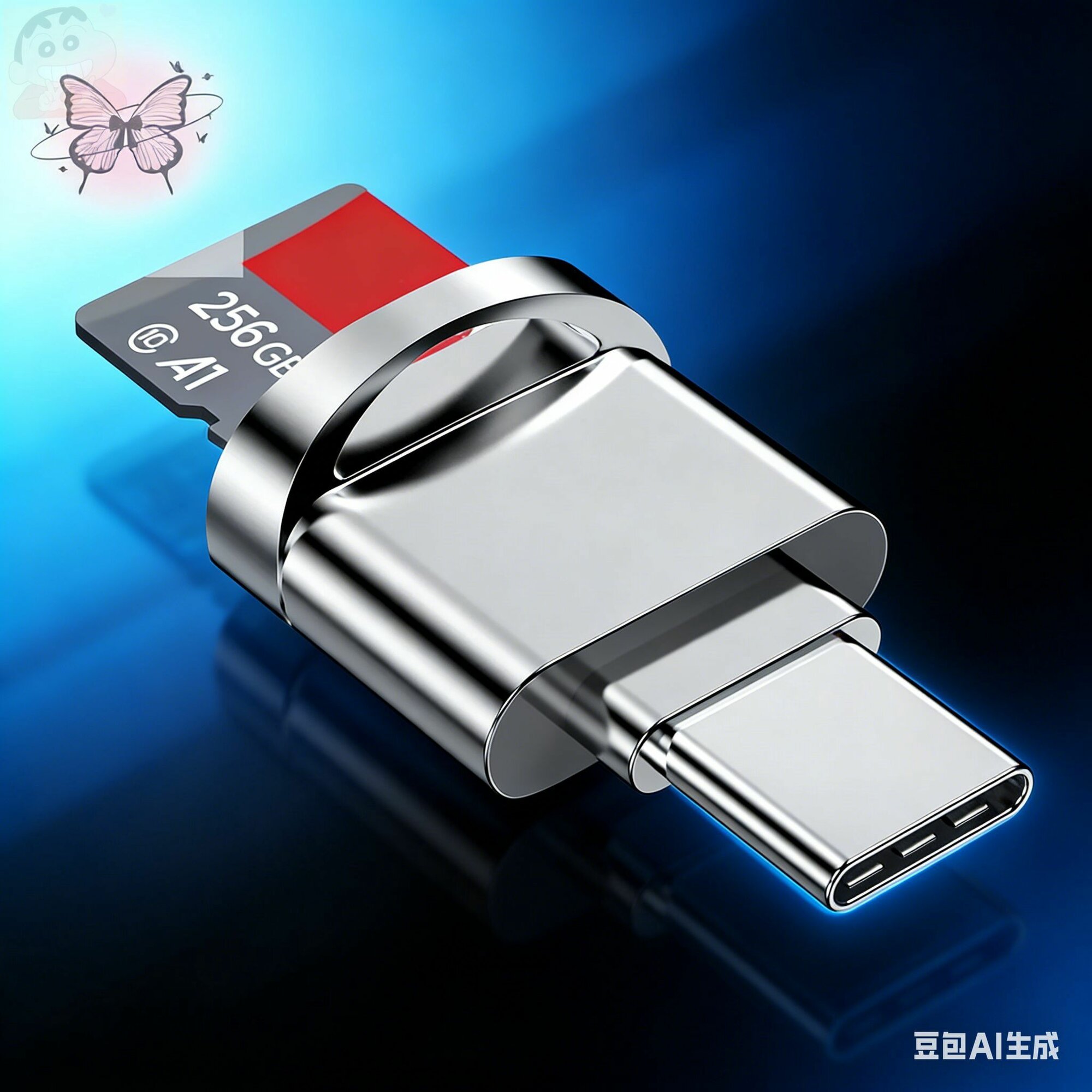Адаптер для чтения карт Micro-SD, USB Type C - Micro-SD/TF адаптер для Type-C, B1 USB-C кардридер MicroSD TF