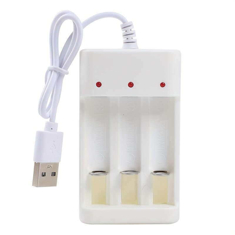 Зарядное устройство USB для AA/AAA Ni-MH аккумуляторов, 3 слота, с LED-индикатором