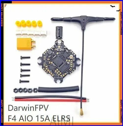 Полетный контроллер AIO ExpressLRS ELRS F4 2,4 ГГц, поддержка Bluejay, Betaflight, 4в1 ESC 15 А, питание 1 3S