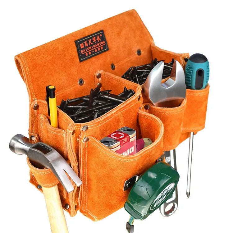 Сумка на пояс Carpenter Сумка на пояс Кожаные ремни для инструментов с молотком