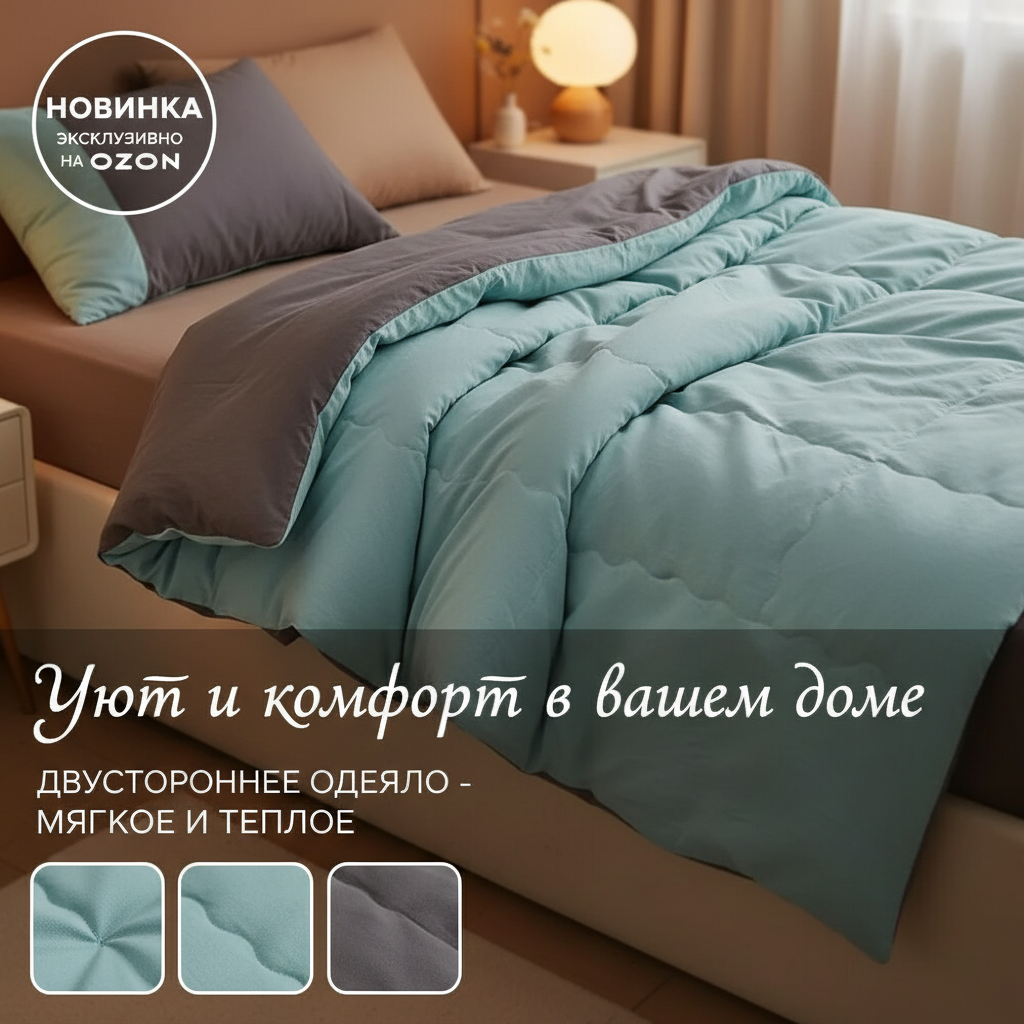 None | Летнее хлопковое одеяло 140x200 см с дышащим наполнителем для кондиционера