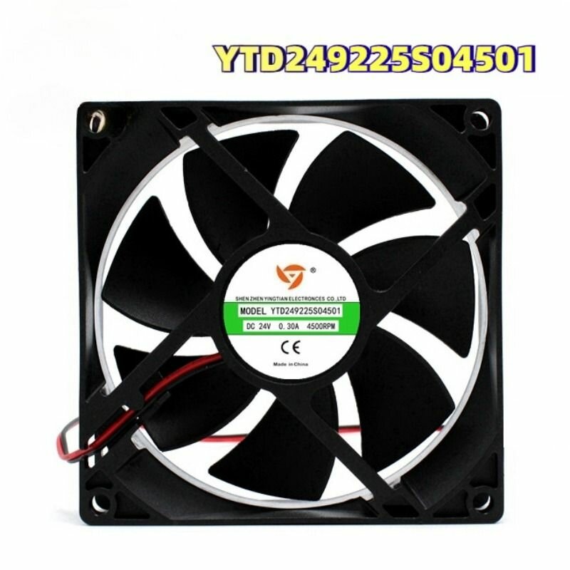 YTD249225S04501 Вентилятор охлаждения 9 см DC24V 0.3A Сварочная машина Вентилятор охлаждения 4500RPM 24В 0.3А 4500 об/мин для сварочного аппарата