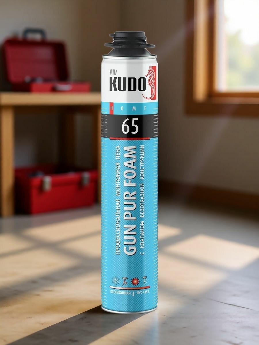 Пена полиуретановая монтажная профессиональная всесезонная KUDO HOME 65