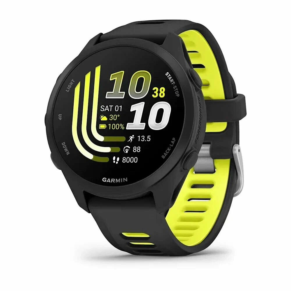 Смарт часы Garmin Forerunner 170 – Black with Black/Amp Yellow Band 43mm 010-03920-01 Регион - EU