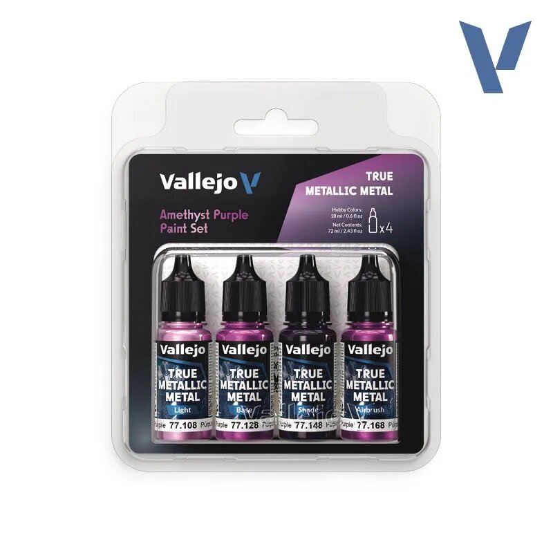 Краски акриловые для моделирования Vallejo серии TMM Set - Amethyst Purple 77255 (4 красок по 18 мл)