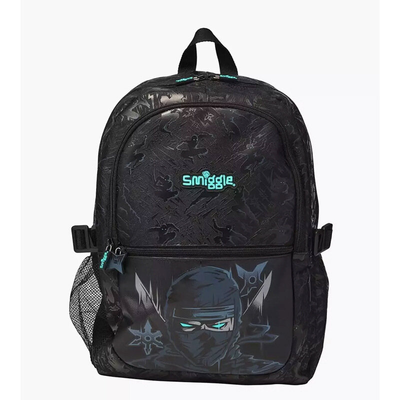 Рюкзак школьный Smiggle с принтом, черный