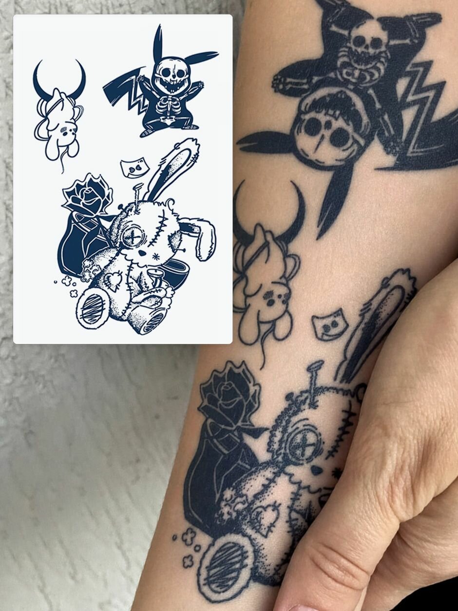 Tattoo'шки Временная тату без пленки 11*18см (темнеет через 24 часа) 11x18 см темнеет через 24 часа без пленки