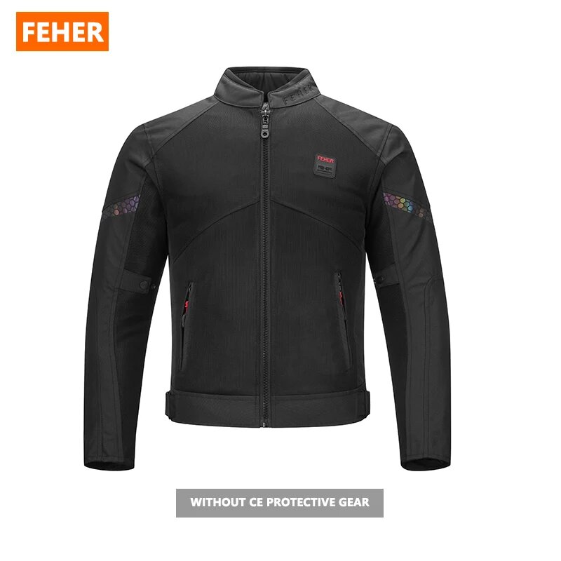 Мужская мотокуртка FEHER черная JK-2311A B1