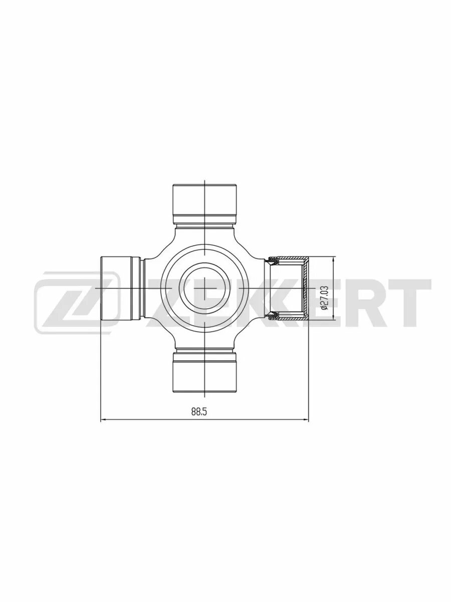 Крестовина кардана 27x88 MB Sprinter W639