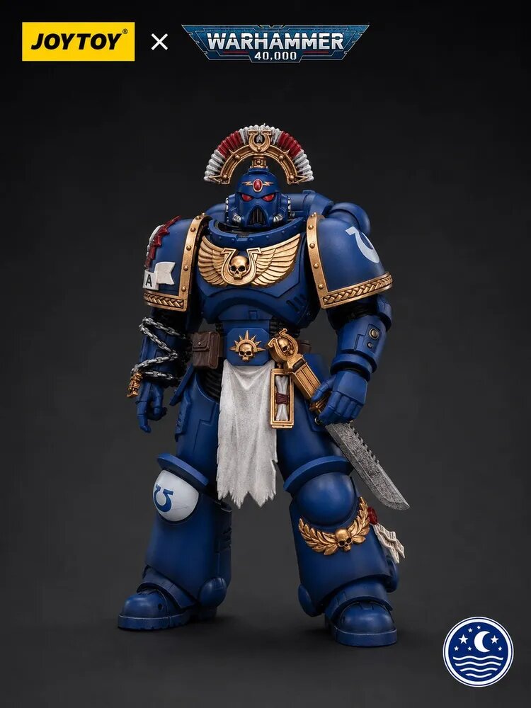 JOYTOY Warhammer 40K 1:18 Сменная голова капитана Ультрамаринов, ручная роспись, высокое качество аксессуаров для фигурок