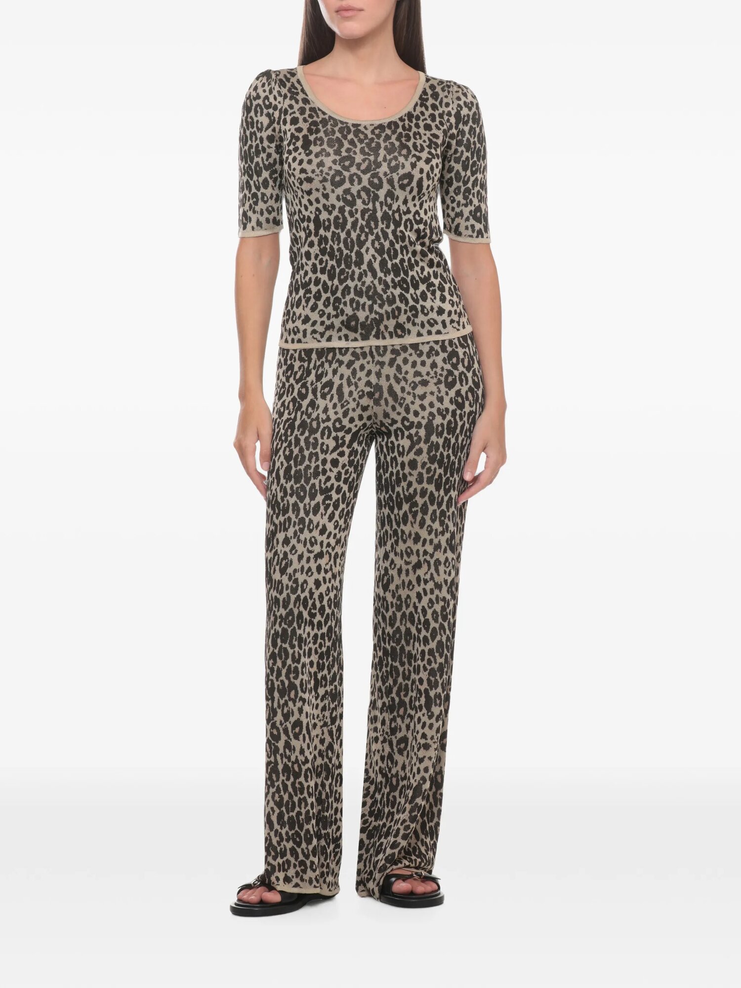 Футболка Marella Leopard-print T-shirt, размер 44 — фото 1