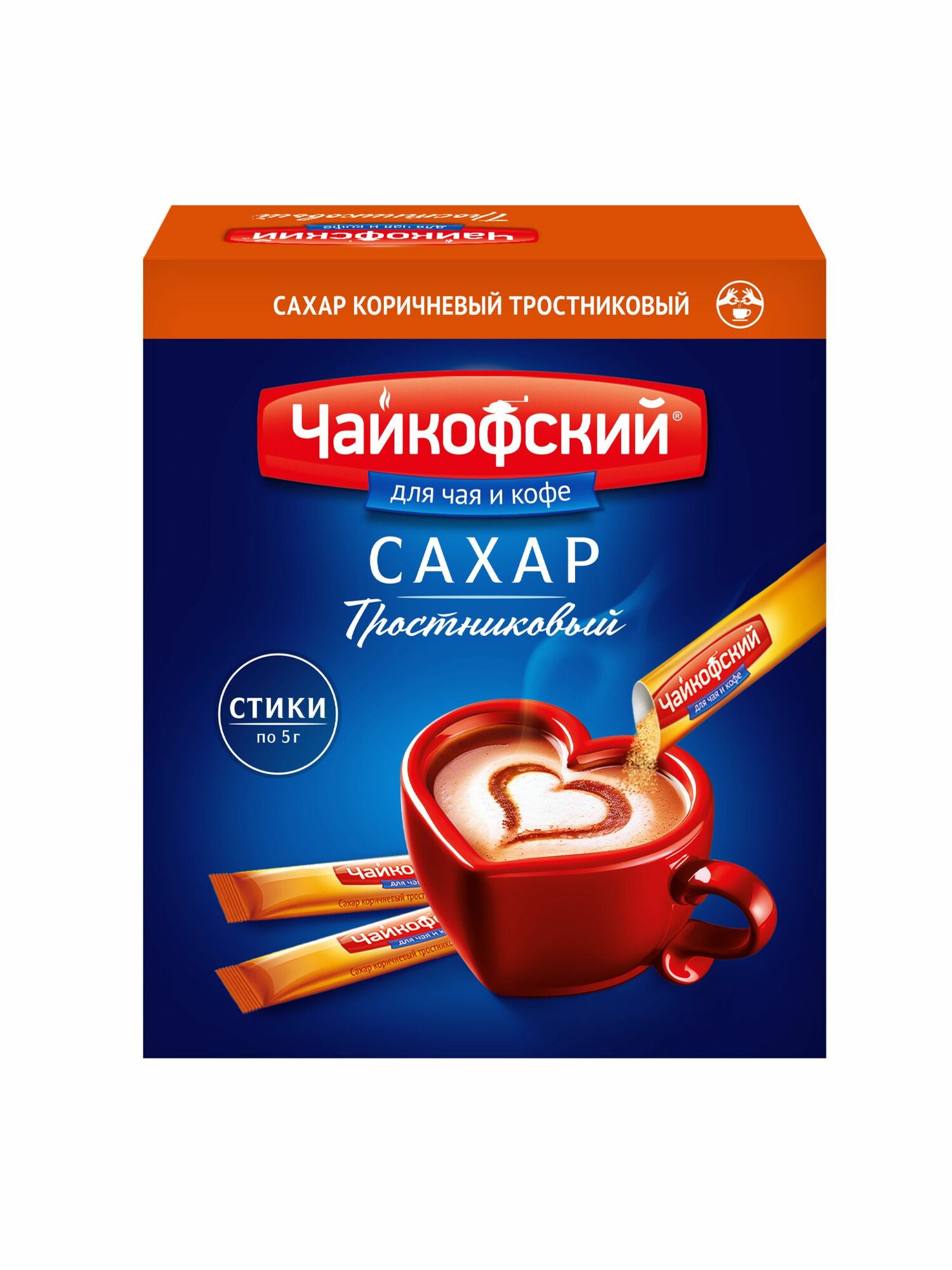 Сахар тростниковый коричневый Чайкофский порционный в стиках, 300 г порционные стики для кофе тростниковый сахар в палочках