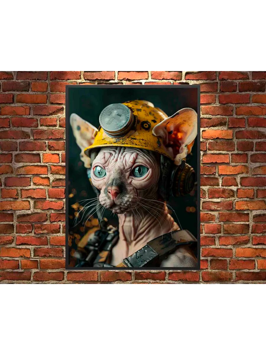 Сфинкс-кот-строитель 3, Плакат 30x42см