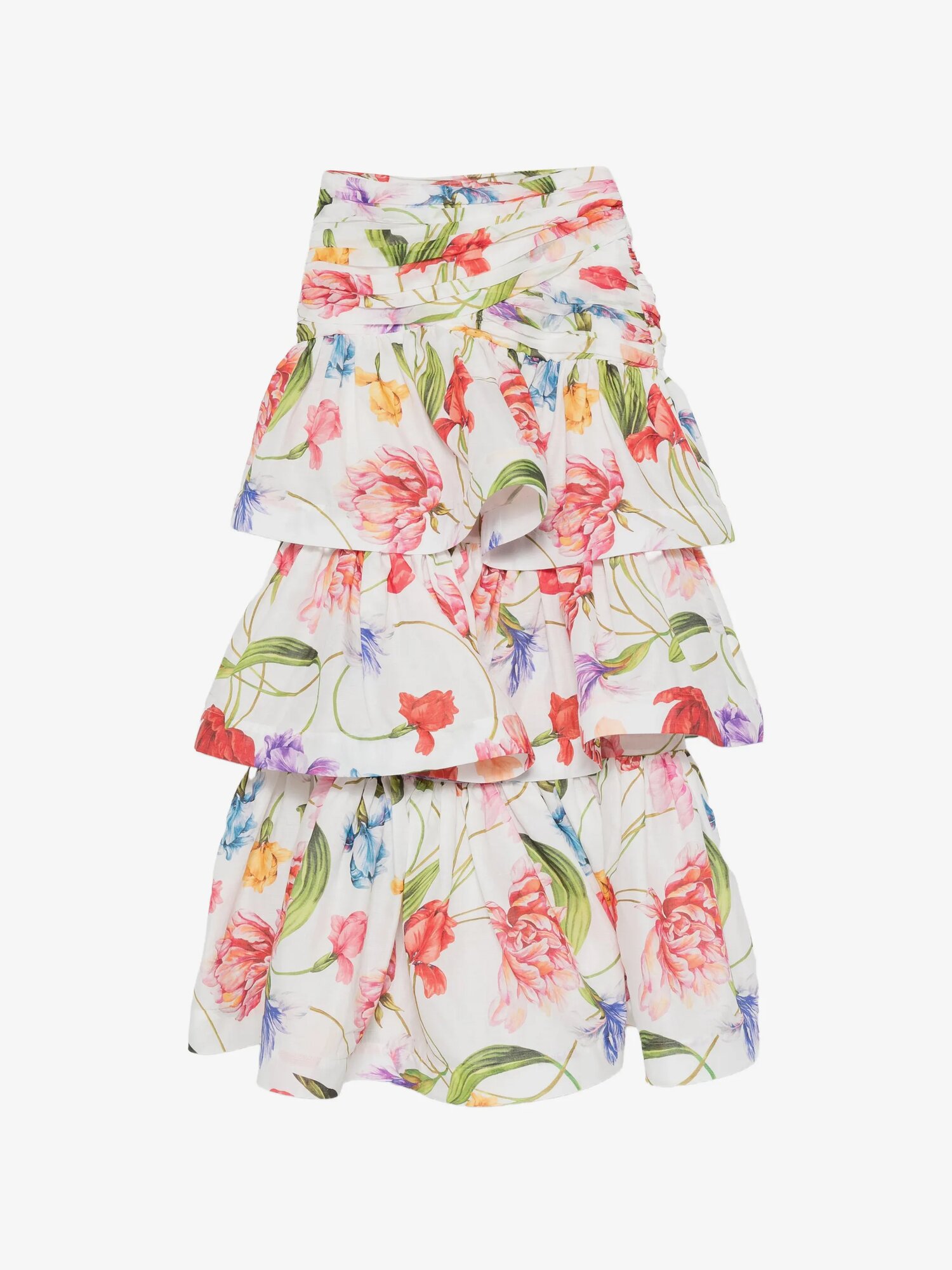 Юбка Floral-print tiered skirt