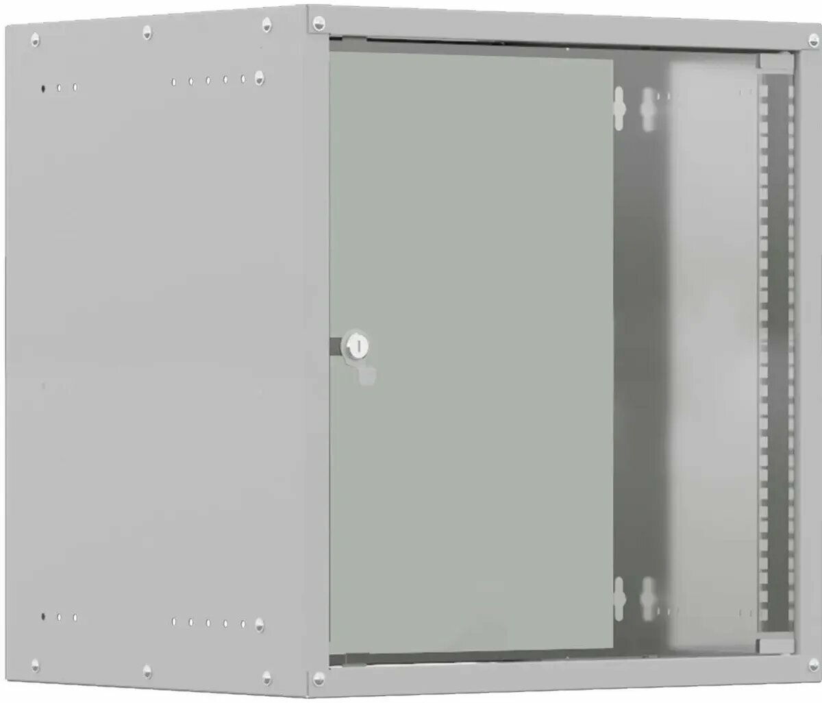 Шкаф коммутационный NTSS Lime (NTSS-WL9U5545GS) настенный 9U 550x450мм пер. дв. стекл несъемн. бок. пан.