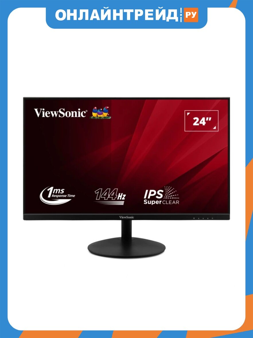 Монитор Viewsonic 23.8" VA24E2-H черный