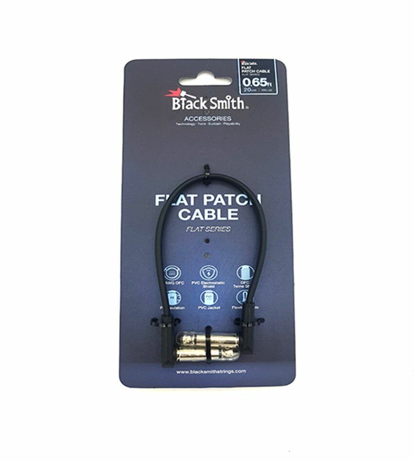 Кабель аудио 1xJack - 1xJack BlackSmith Flat Patch Cable 0.65ft FPC-20