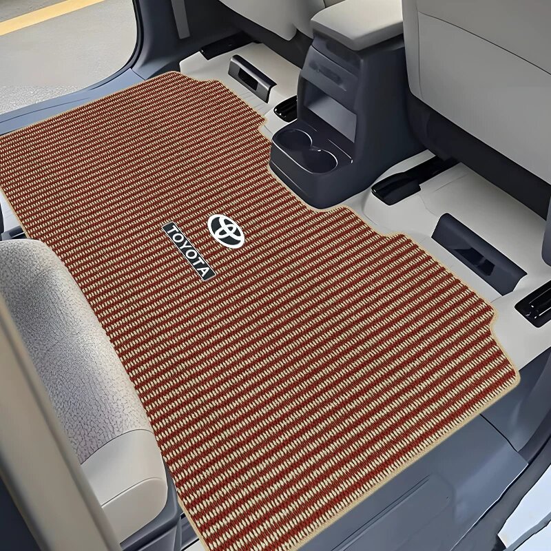 Коврики для 4 мест Toyota Sienna, дополнительный размер, бежевый цвет, противоскользящее покрытие, легкая очистка,