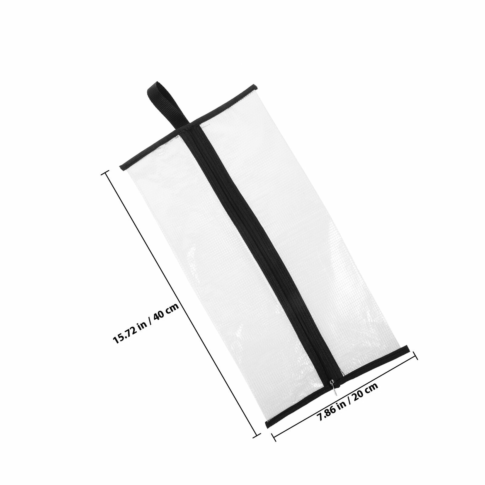 Черный Чехол Для Обуви С Молнией Из Прочного ПВХ 40.00X20.00X0.10Cm