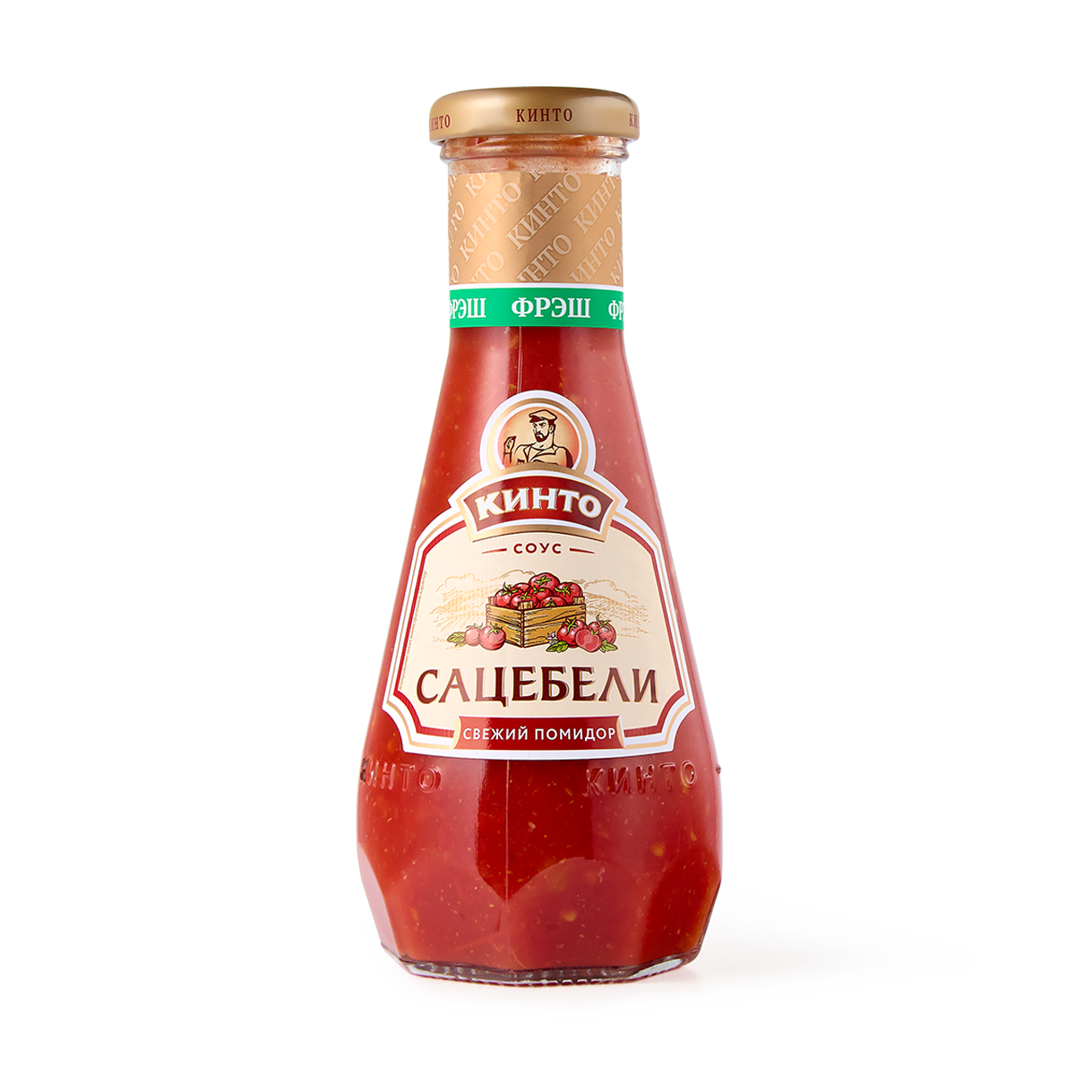 Соус Кинто "Сацебели", томатный, 305 грамм, стеклянная бутылка