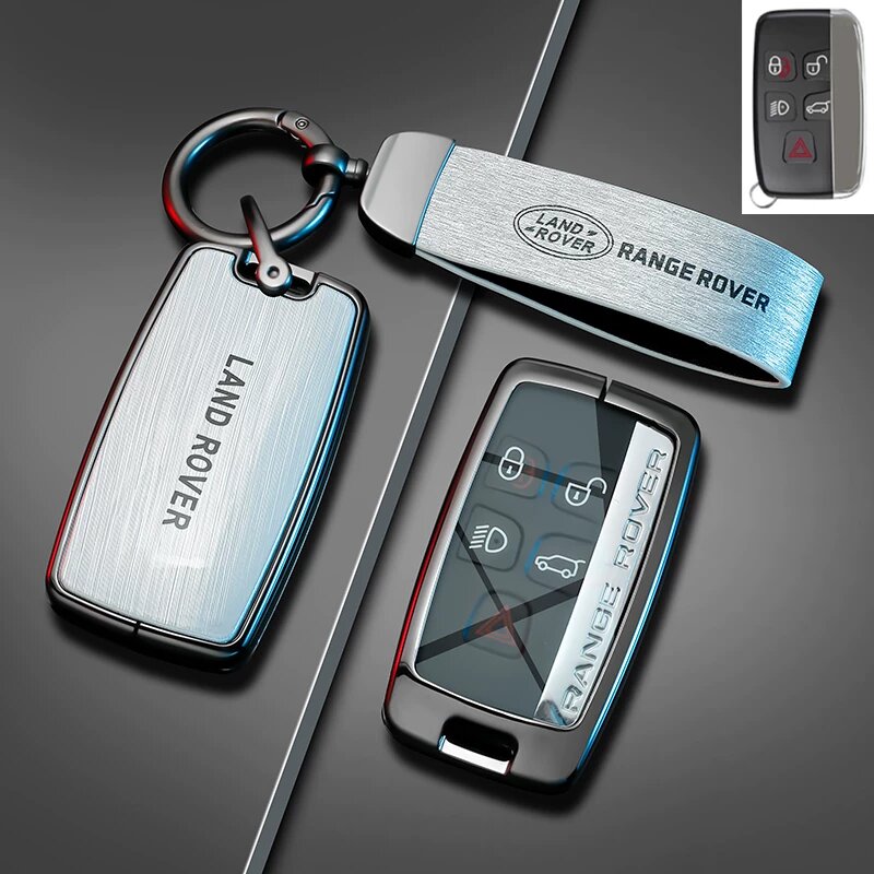 Чехол для ключа Land Rover для Range Rover, Evoque, Defender 110 и Discovery 4, стиль A, арктический белый цвет с