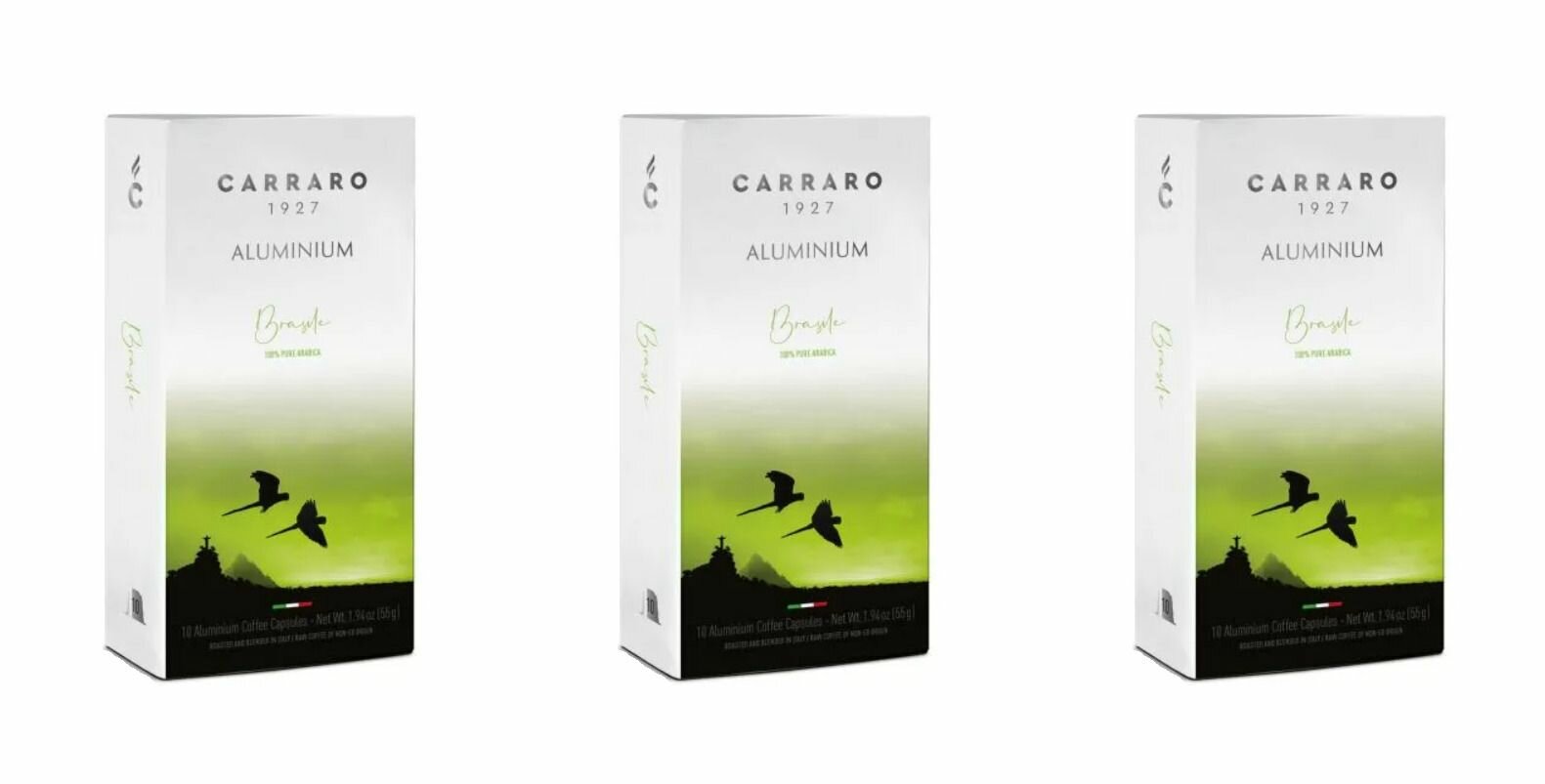 Carraro Кофе в капсулах Brasile, 55 г, 3 шт