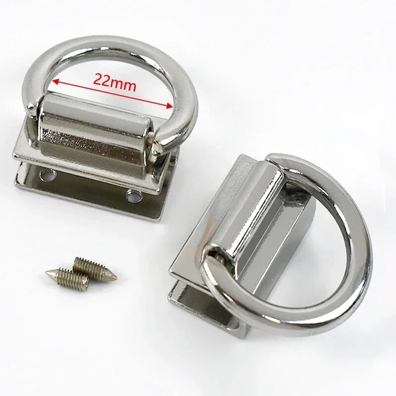 Металлические D-образные пряжки Deepeel Silver-22mm