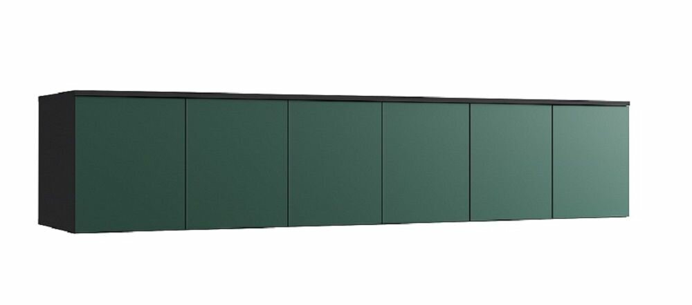 Норд Антресоль к шкафу 6-ти ств. 200 см. Изумрудный, Графит Фабрика МиФ