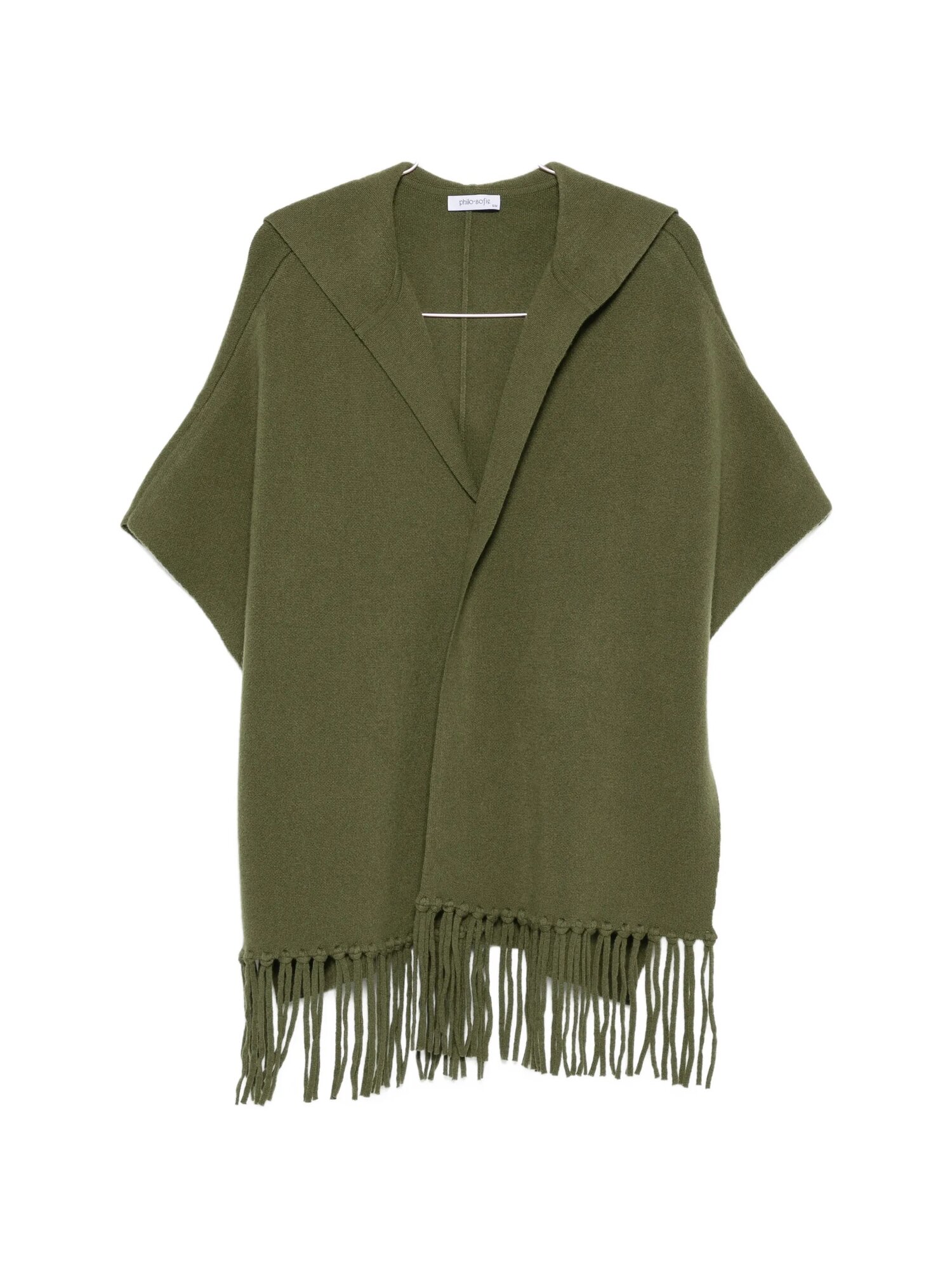 Накидка Fringed hooded cape