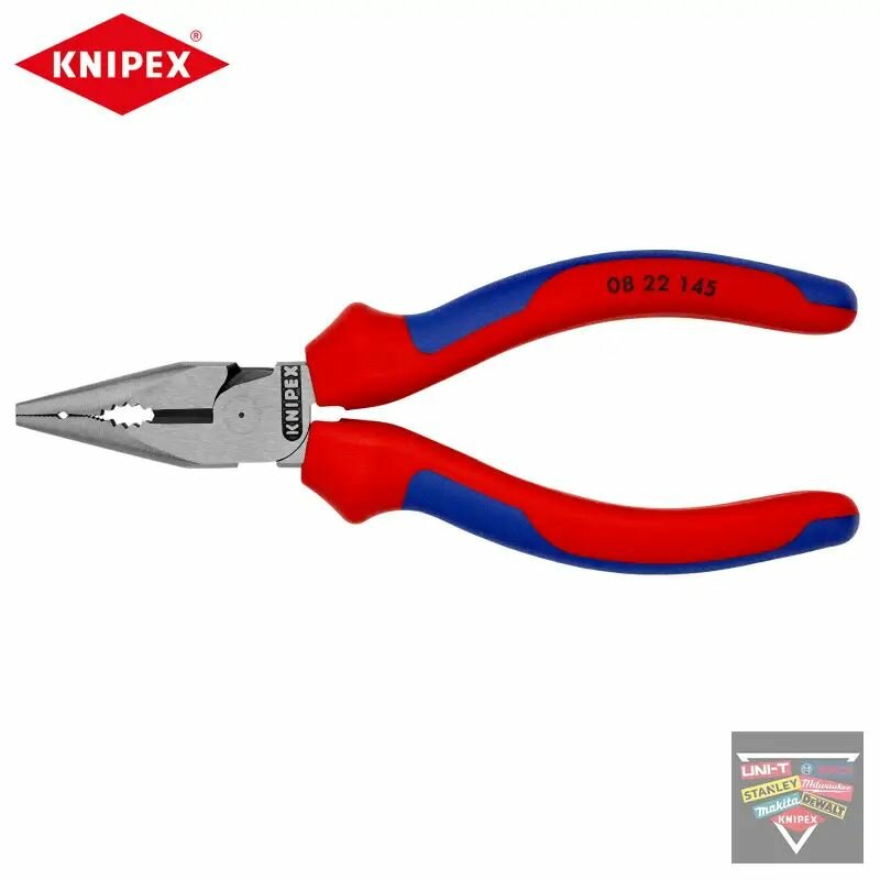 KNIPEX 08 22 145 Плоскогубцы комбинированные с острыми губками