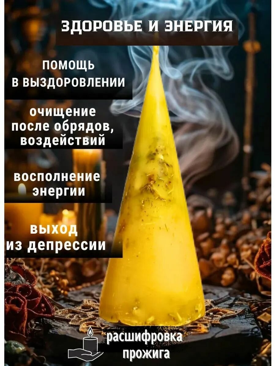 Свеча с травами "Ведьмин конус"