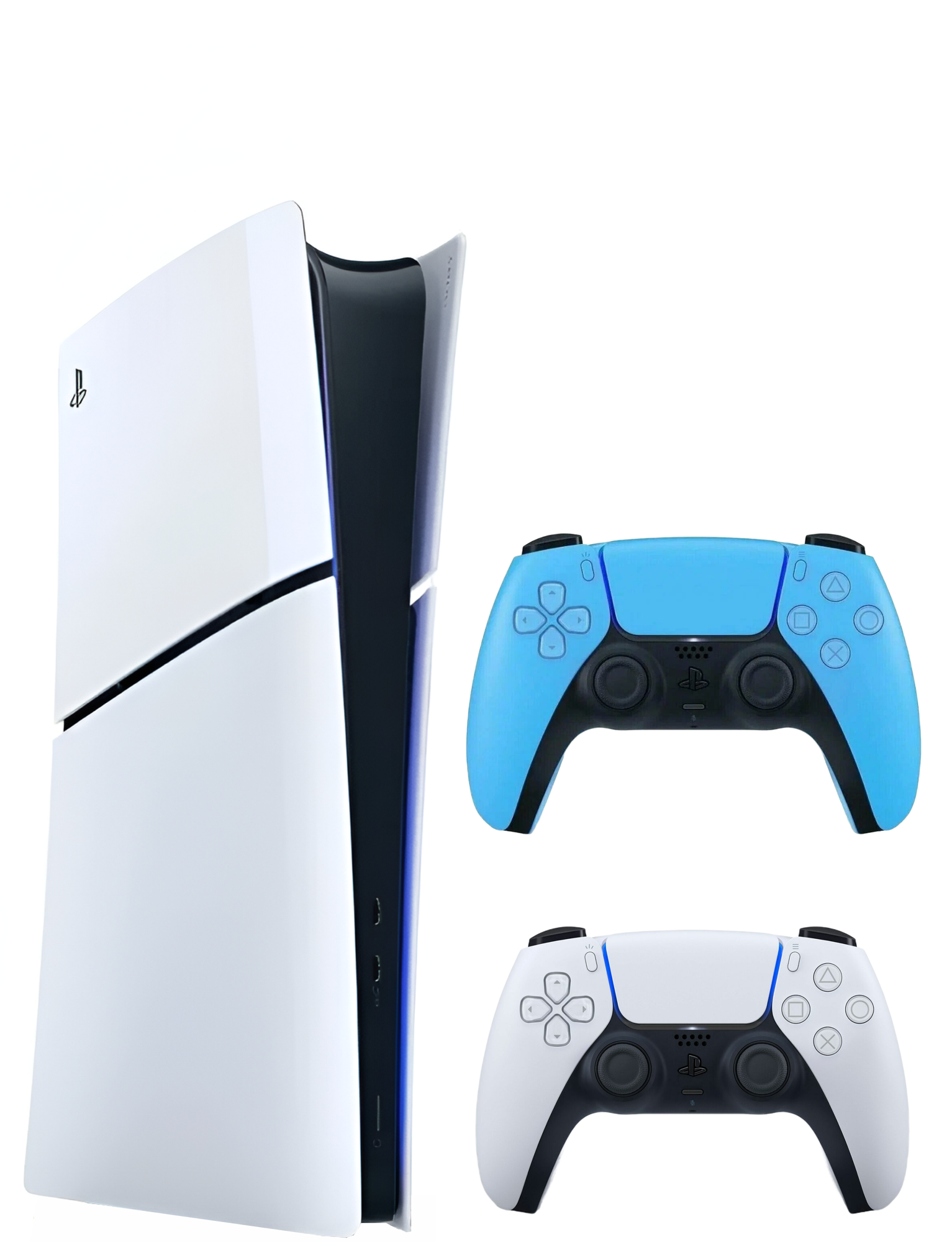 Игровая приставка Sony PlayStation 5 PS5 Slim Digital ,825 Гб (Без дисковода) + 2-ой геймпад(Голубой)