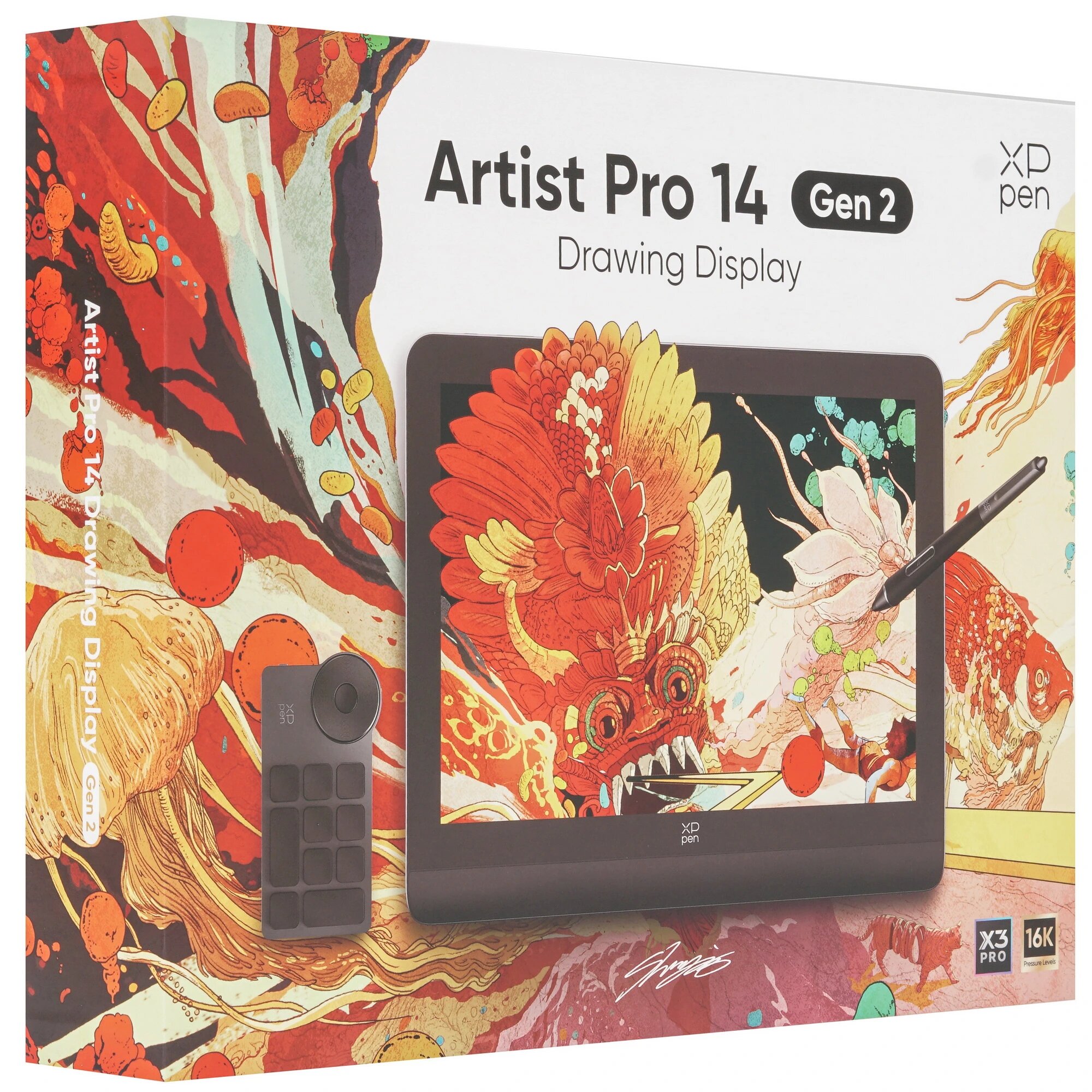 XP-Pen Artist Pro 14 Gen 2 вы рисуете прямо на экране, а не на отдельном планшете.