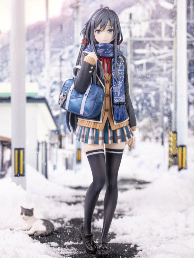 FEIPENGF Аниме фигурка Юкино Юкиношита зимний вариант / Yukinoshita Yukino (25cm, пакет)