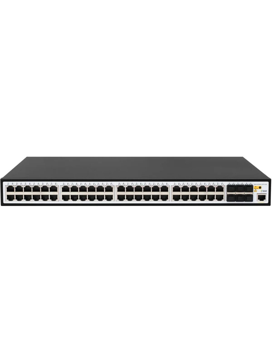 Коммутатор управляемый SNR SNR-S5310G-48TX-POE PoE, уровня 2+, 48 портов 10/100/1000Base-T, 6 портов 1/10G SFP+