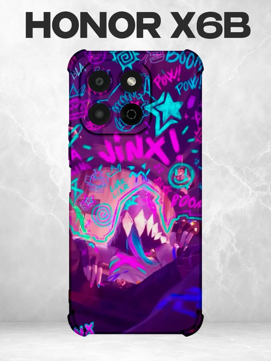 Чехол на Honor X6B джинкс неон