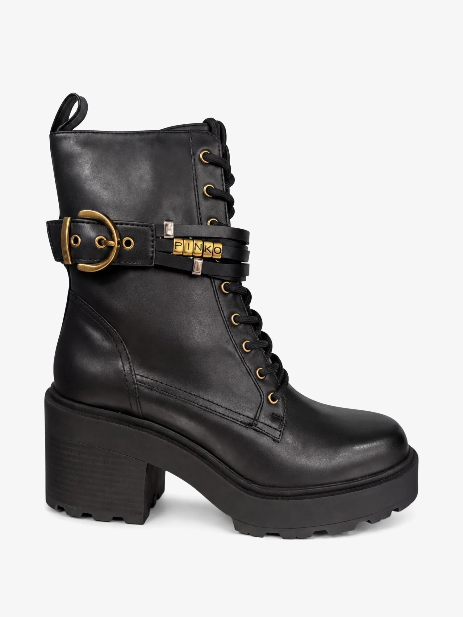 Ботинки Pinko Buckle-strap lace-up ankle boots