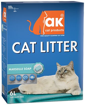AK Cat Marseille Soap Комкующийся бентонитовый наполнитель с ароматом марсельского мыла 6л