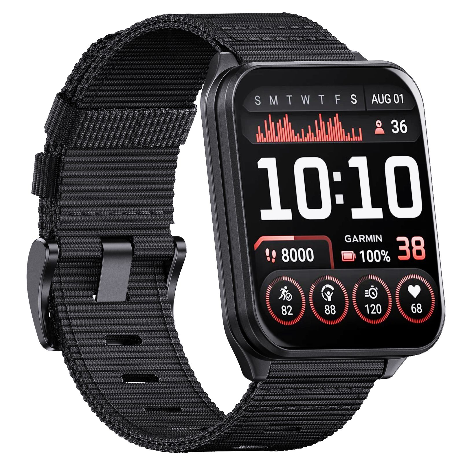 Премиальный нейлоновый браслет для Garmin Venu X1, ширина 24 мм, взаимозаменяемый аксессуар, созданный для повседневного ношения как мужчинами, так и женщинами.