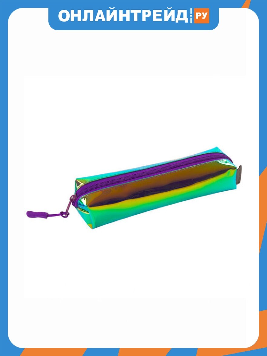 Пенал Brauberg косметичка "Coral", прямоугольный, зеркальный, мягкий, 21х5х5 см