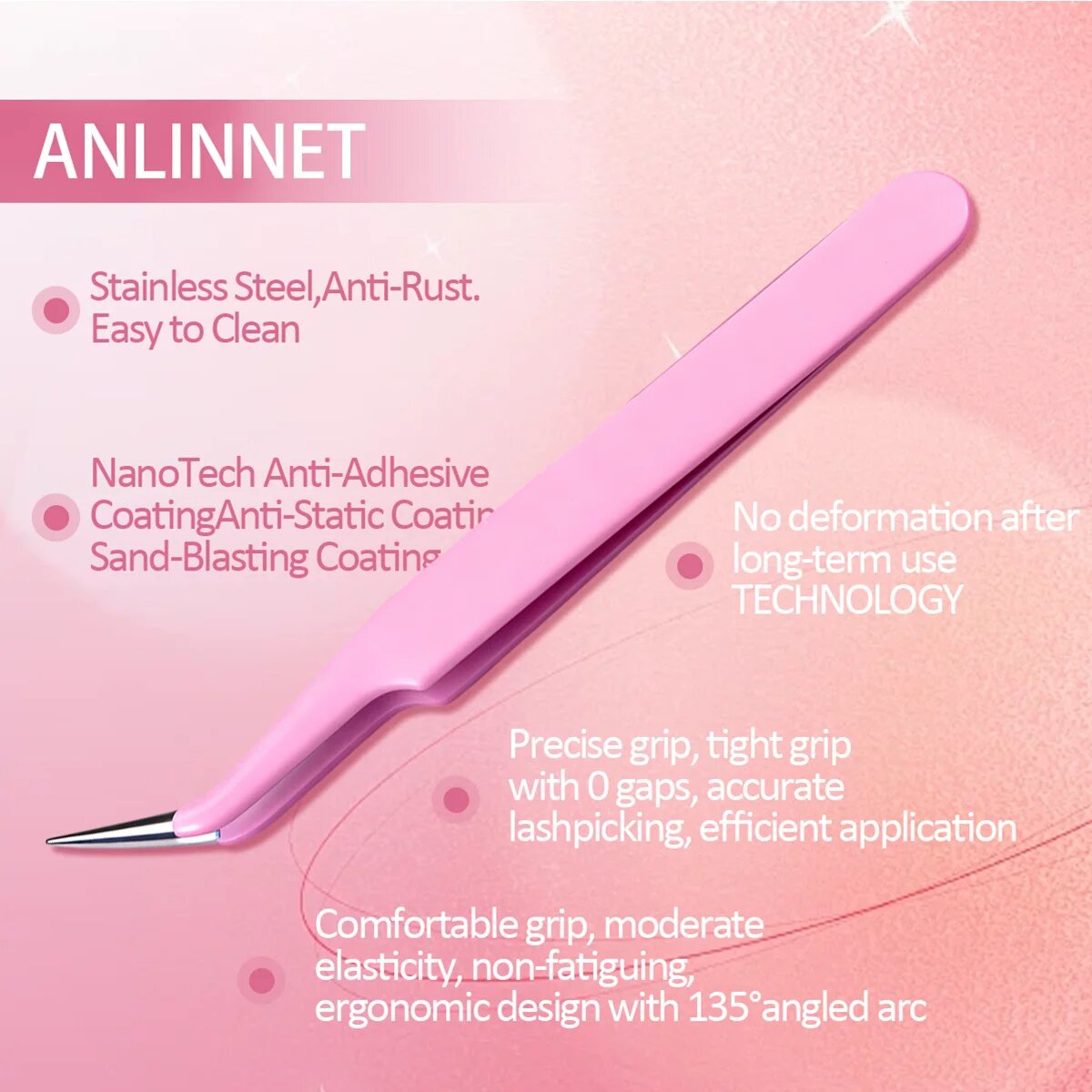 Индивидуальные пучки ресниц Anlinnet 120 шт, 1-1.5 см, для наращивания NZ