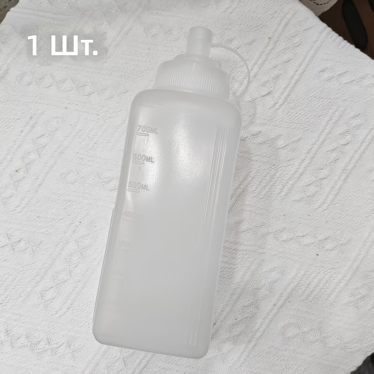 Бутылка-дозатор квадратная прозрачная с делениями для масла и уксуса, 800 мл
