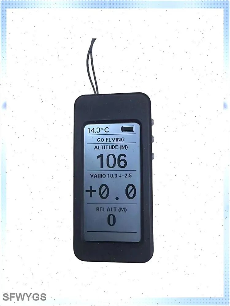 Парапланерный альтиметр 2.13 дюйма, точные измерения, "поддержка bluetooth" / чёрный корпус.