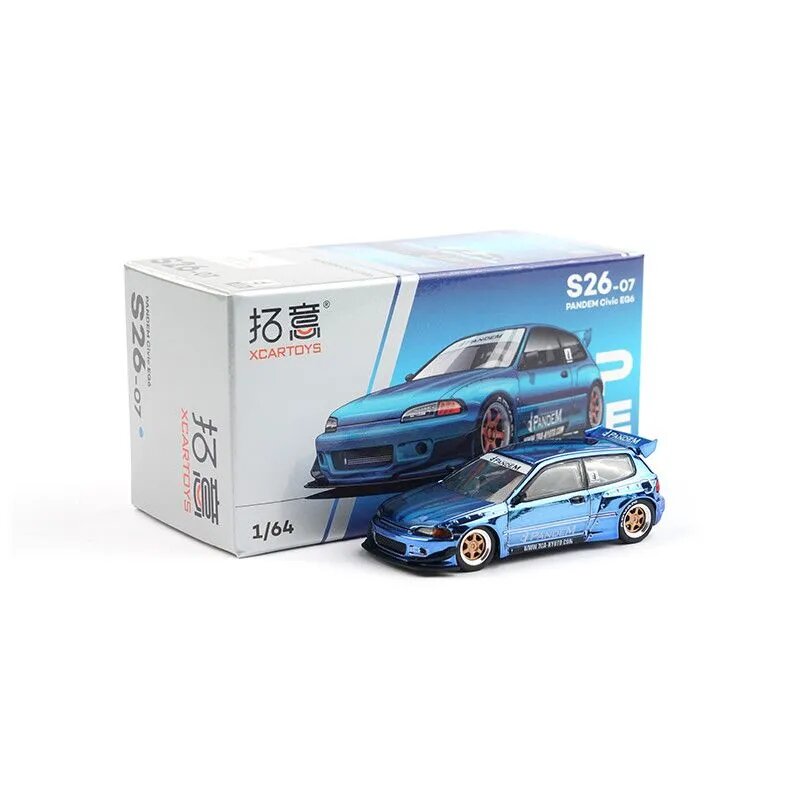 Игрушечный автомобиль PopRace Xcartoys Pandem EG6 1:64 (металлические и пластиковые детали) S26-07#