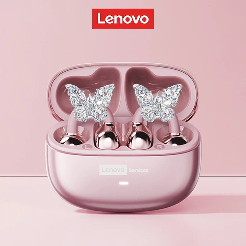 Наушники-клипсы Lenovo LE302 Bluetooth 6.0 Pink Set A