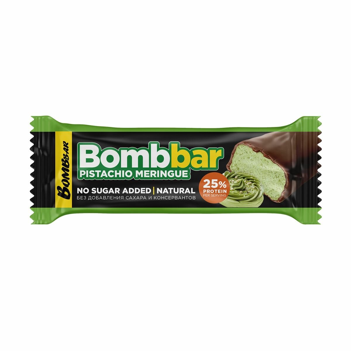 Батончик Bombbar "Фисташковая меренга" без сахара 40г (ББР99), 30шт.