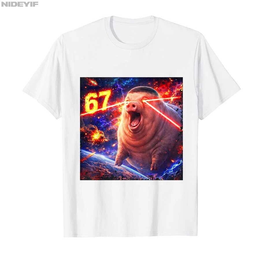 Футболка John Pork Fade Pig Haircut 67 Six Seven Brainrot Meme M, Z2496-2