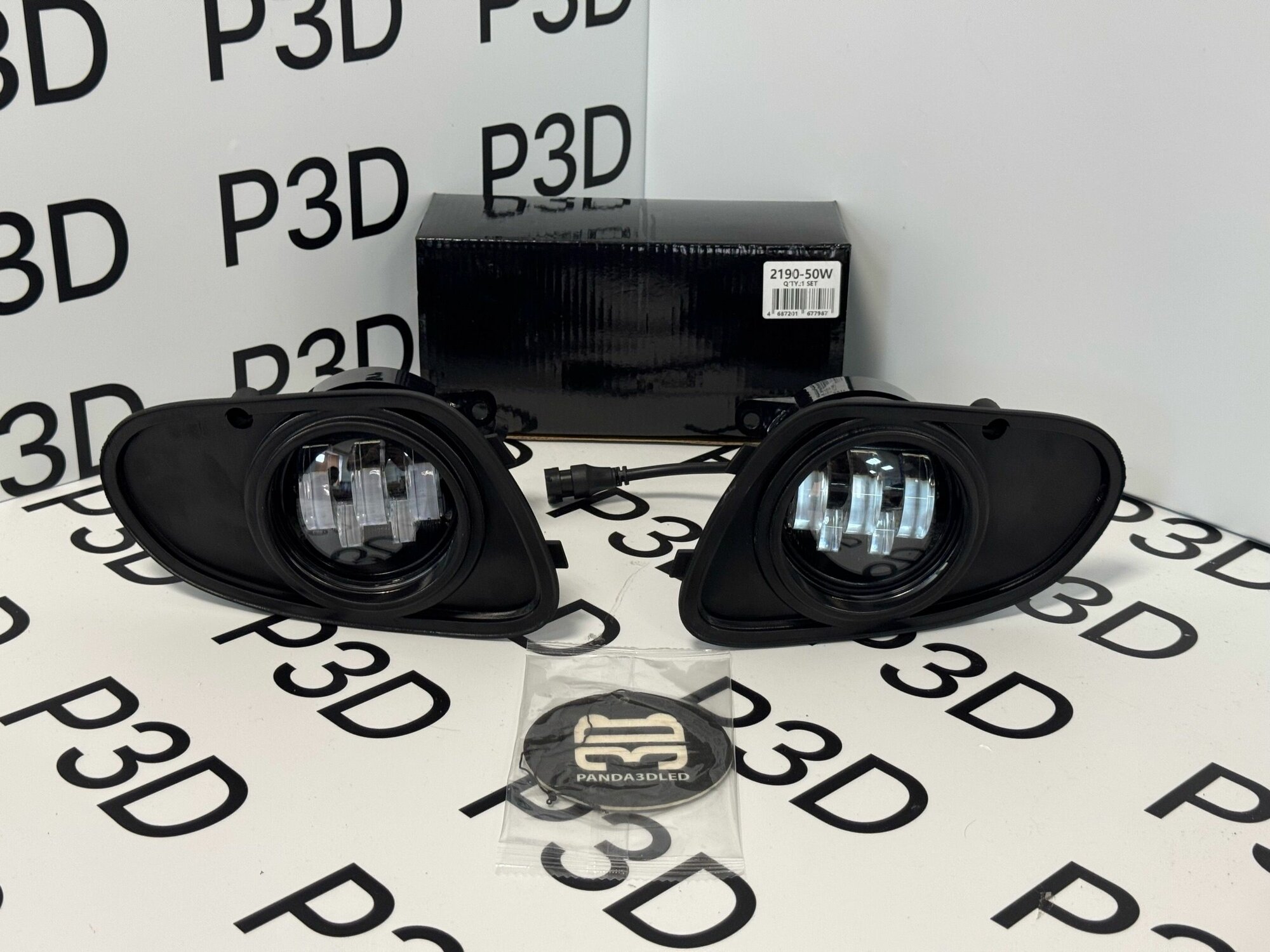 Линзованные светодиодные противотуманные фары LED ПТФ Mitsubishi Carisma дорестайлинг 1995-1999, 50Вт, набор 2 шт.