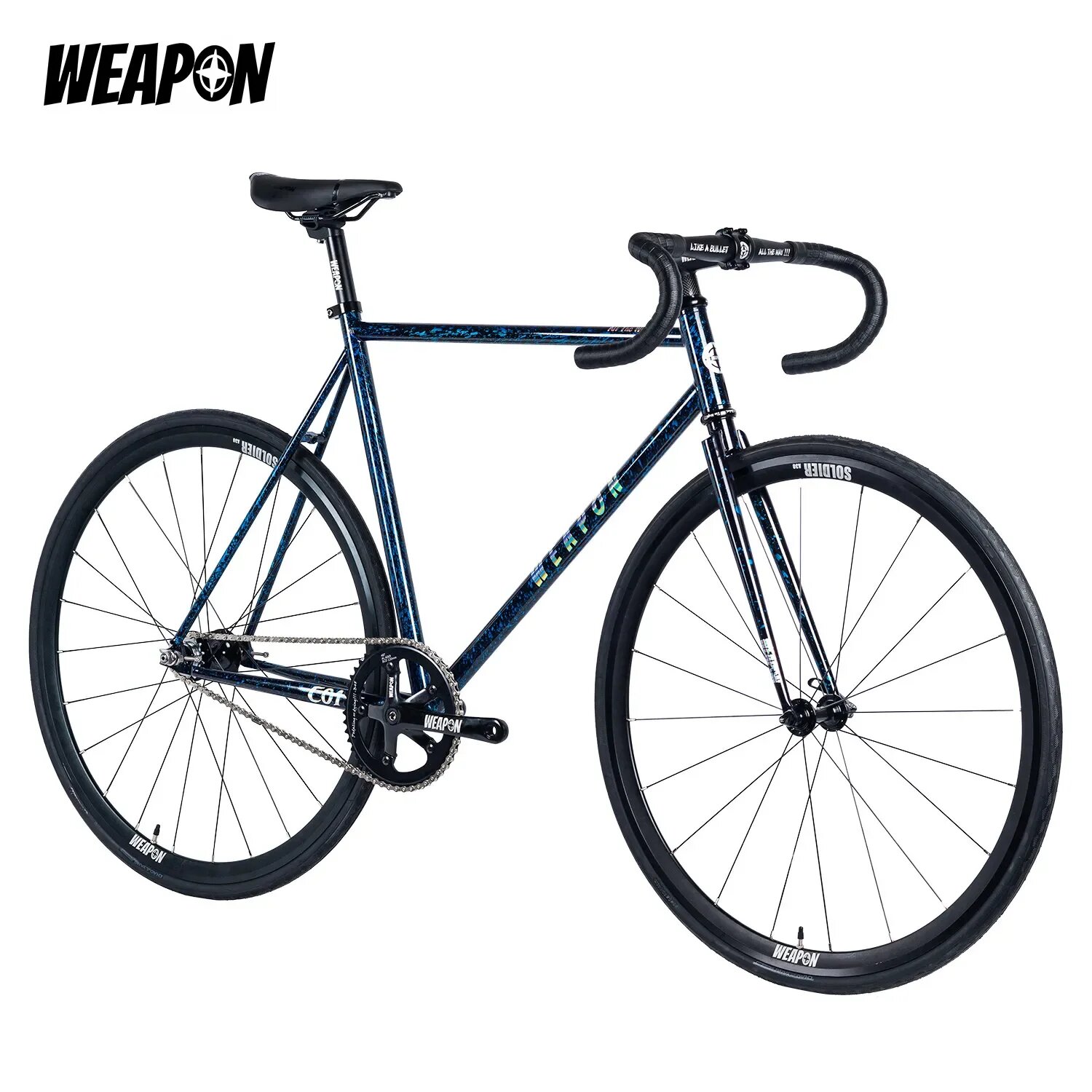 Велосипед C01 Complete Fixed Gear Bike Fixie с рамы из хромомолибденной стали, винтажной вилкой, одногорным ременем и трековым дизайном