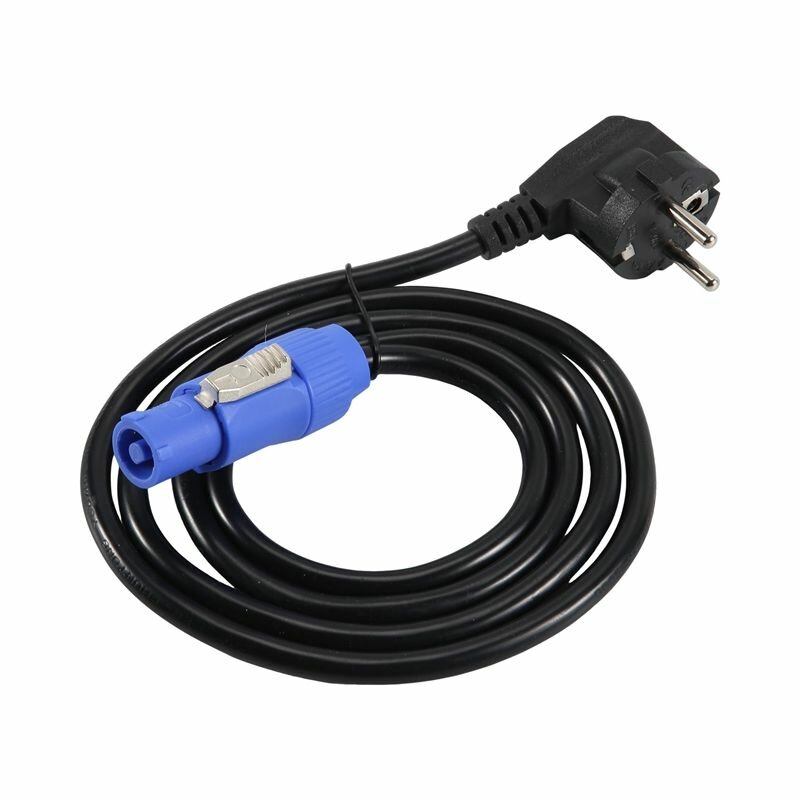 Yandex Кабель питания Powercon 1,5 м для сценического освещения, 3-жильный DMX512, черный, с EU вилкой